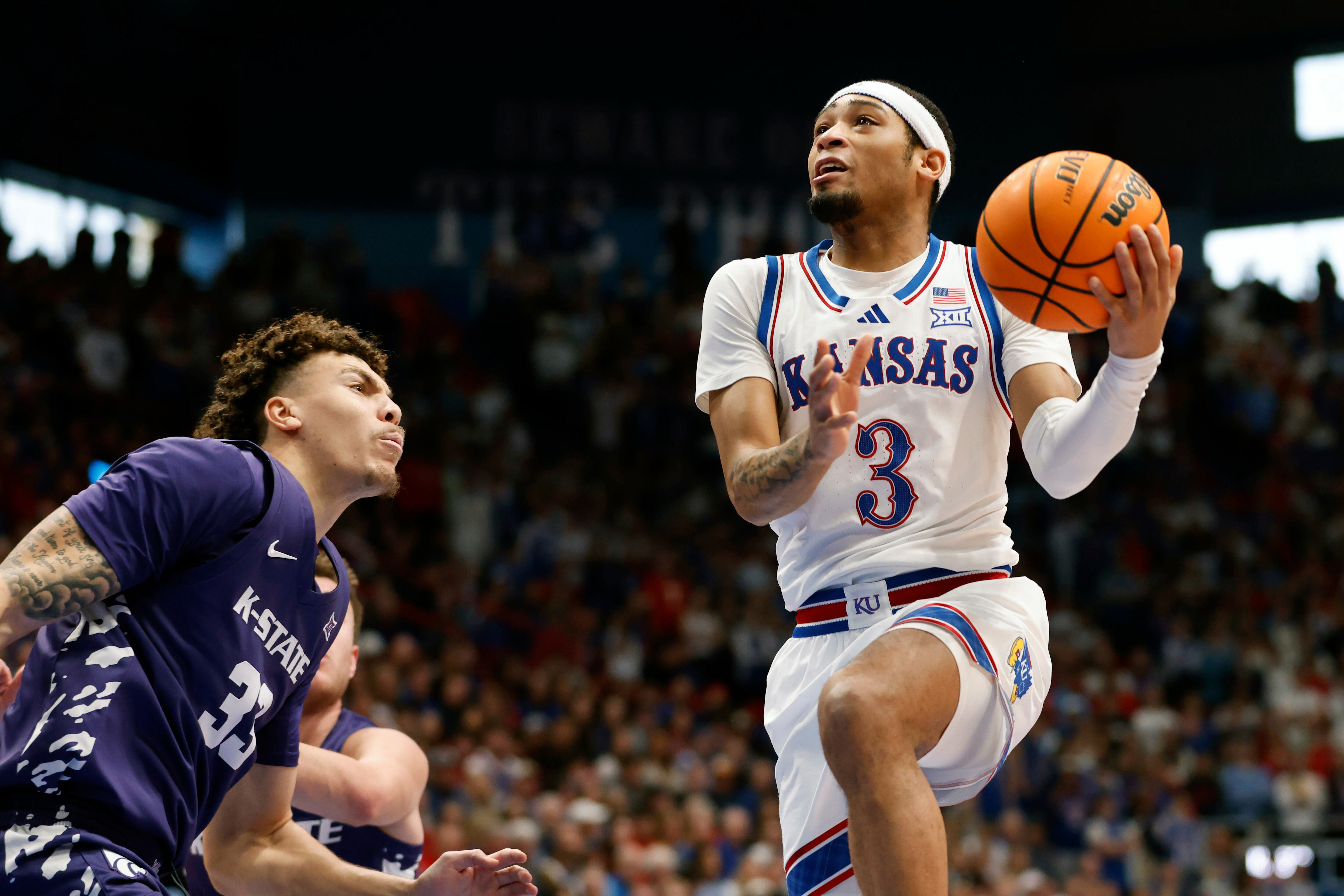 No. 9 Kansas defeats K-State in the first battle of the Sunflower Showdown