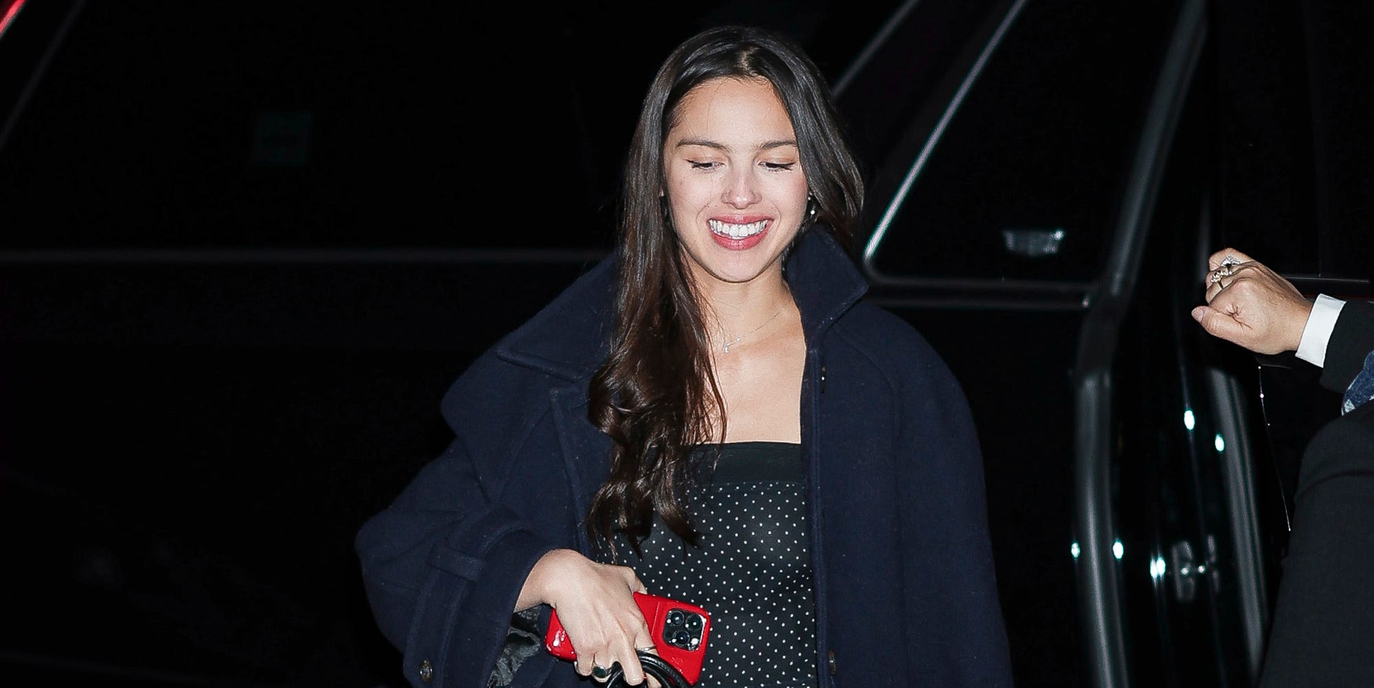 Olivia Rodrigo Champions the Polka Dot Trend in a Strapless Dress