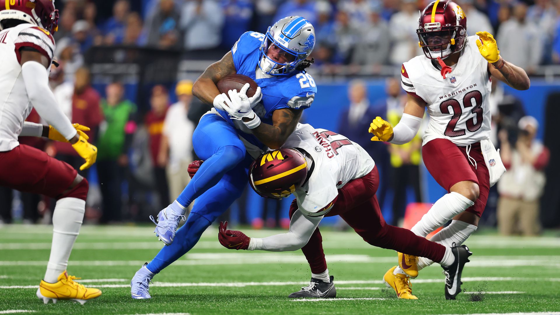 Divisional Playoff - Commanders at Lions game recap: 3rd quarter ...