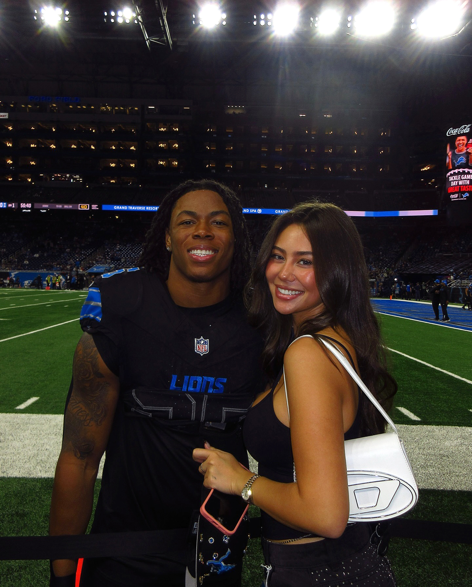 Detroit Lions RB Jahmyr Gibbs and Girlfriend Nicole's Romance Timeline