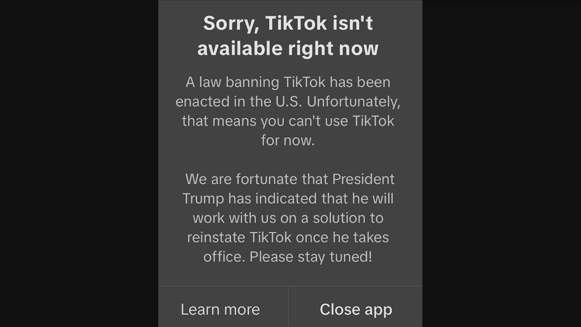 TikTok officially banned throughout the U.S. after sending a nationwide ...