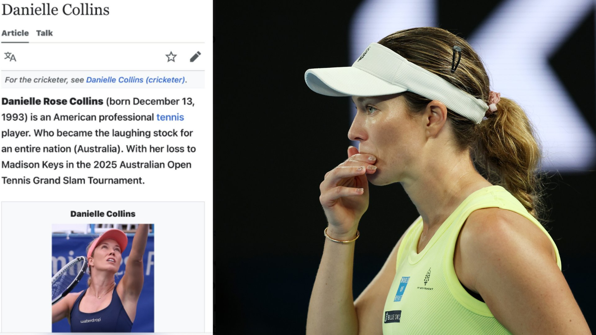 "Pośmiewisko całego kraju". Ależ szpila w Danielle Collins. I to w ...