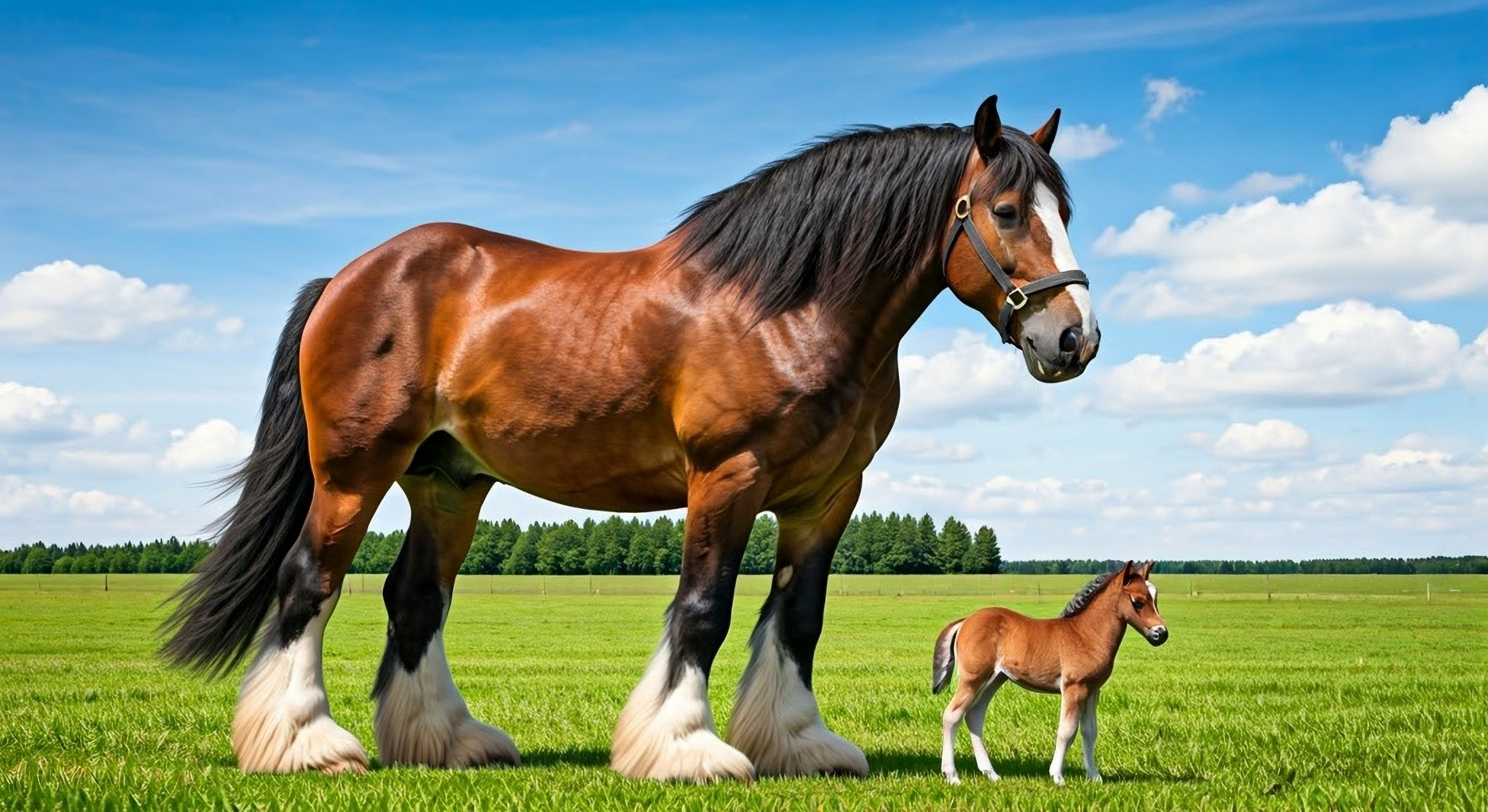 The World's Largest Horse vs. The Smallest Looks Comically Fake (But ...