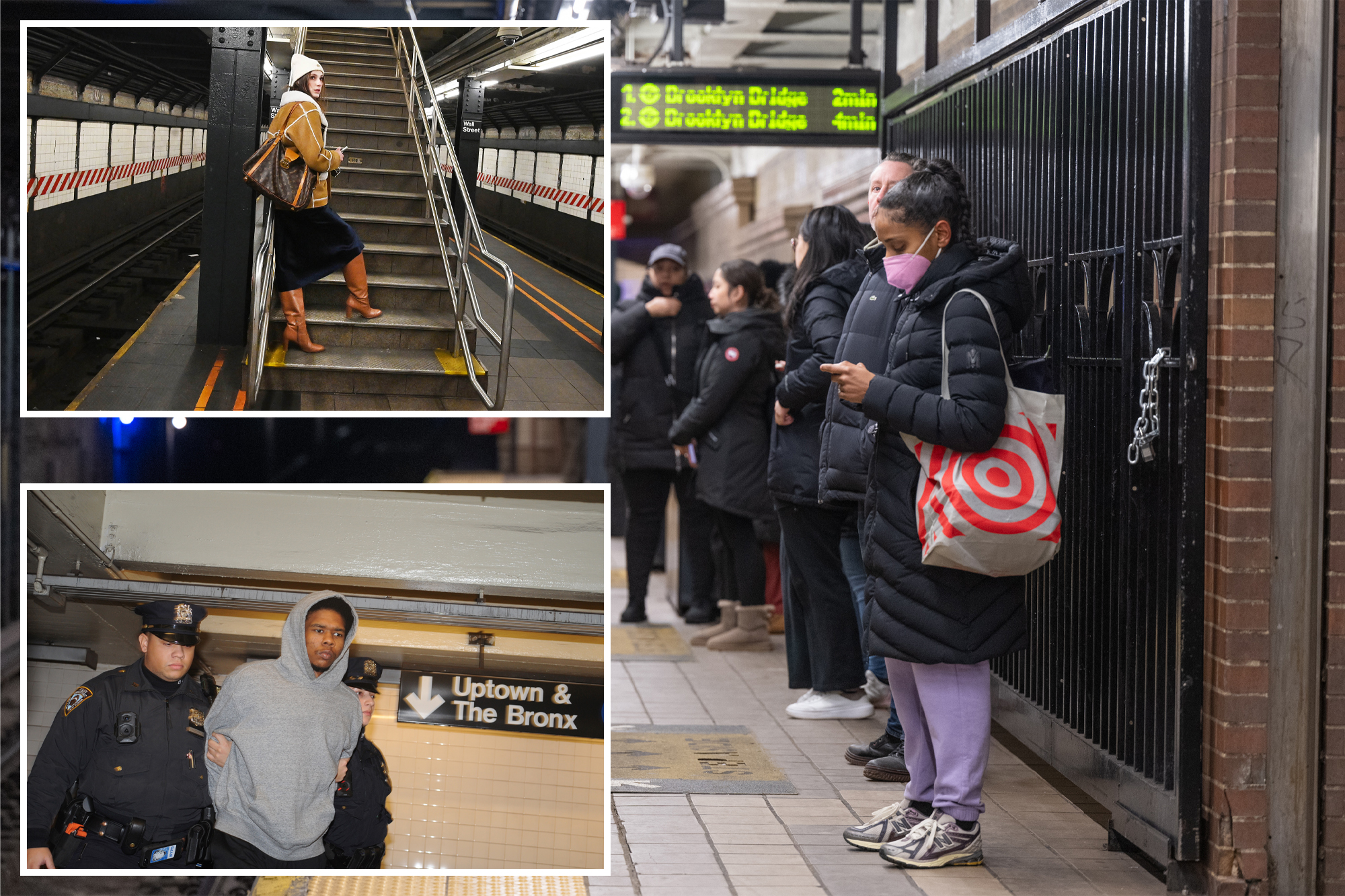 NYC straphangers hug the walls inside subway stations in wake of ...
