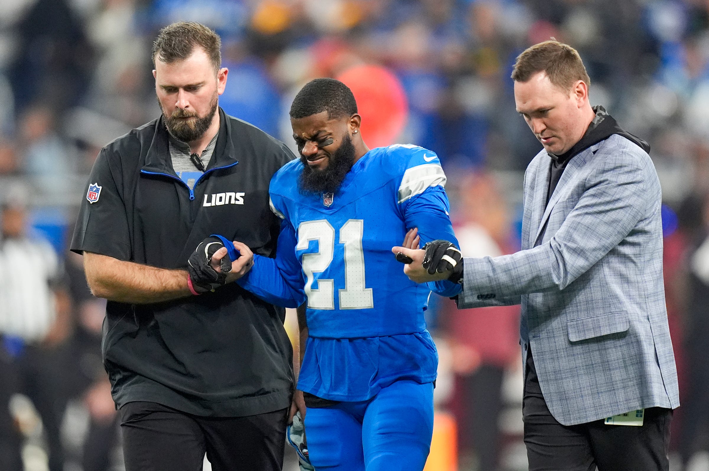 Amik Robertson injury update: Detroit Lions CB has broken elbow, will ...