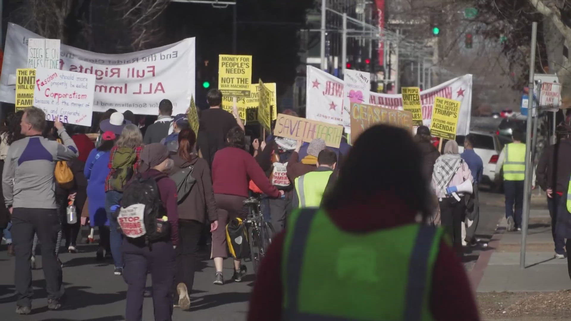 Sacramento marchers protest incoming Trump administration
