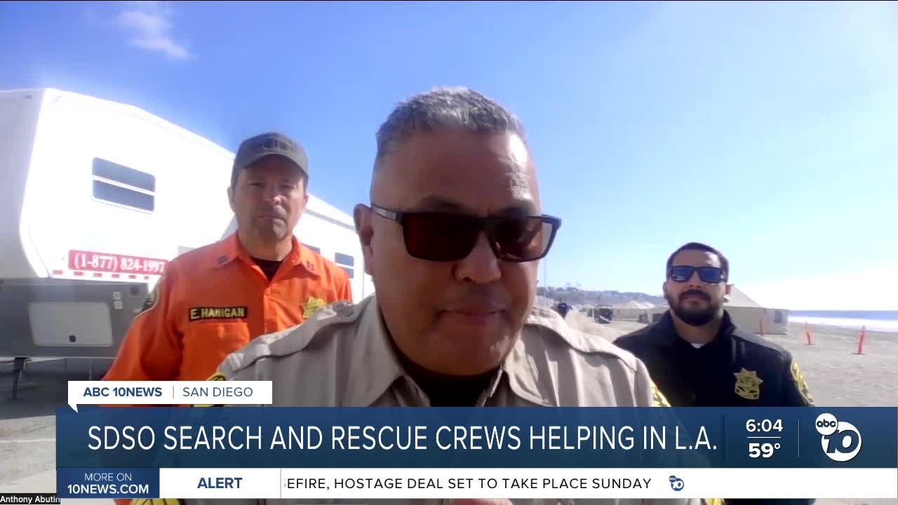SDSO search and rescue crews helping in L.A.