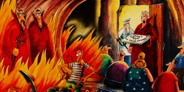 10 Best The Far Side Comics Featuring The Devil, Ranked