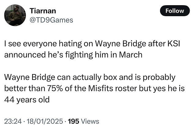 Fans left stunned as footage of Wayne Bridge boxing against TV star re ...