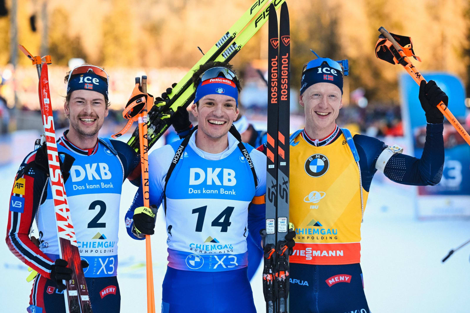 Biathlon star Bø on the podium a day after announcing retirement