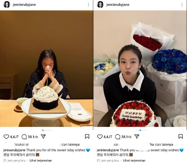 Jennie Blackpink Rayakan Ulang Tahun yang ke-29, sang Idol Ungkap Rasa ...