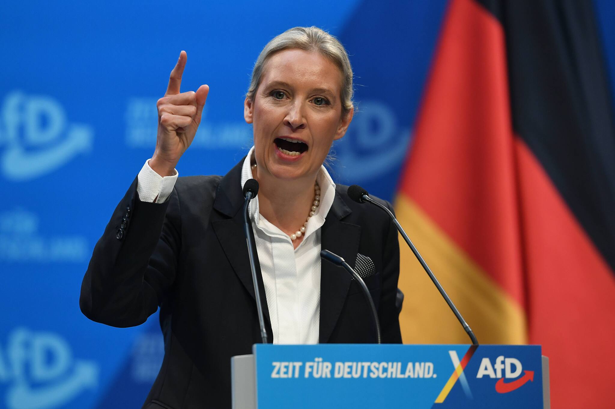 Alice Weidel: Kanzlerkandidatin der AfD bei der Bundestagswahl 2025 im ...