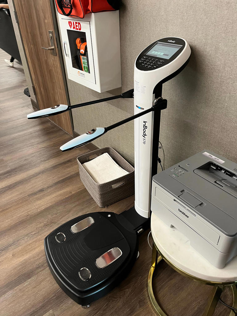 I got a body composition analysis, which shows my muscle-to-body fat ...