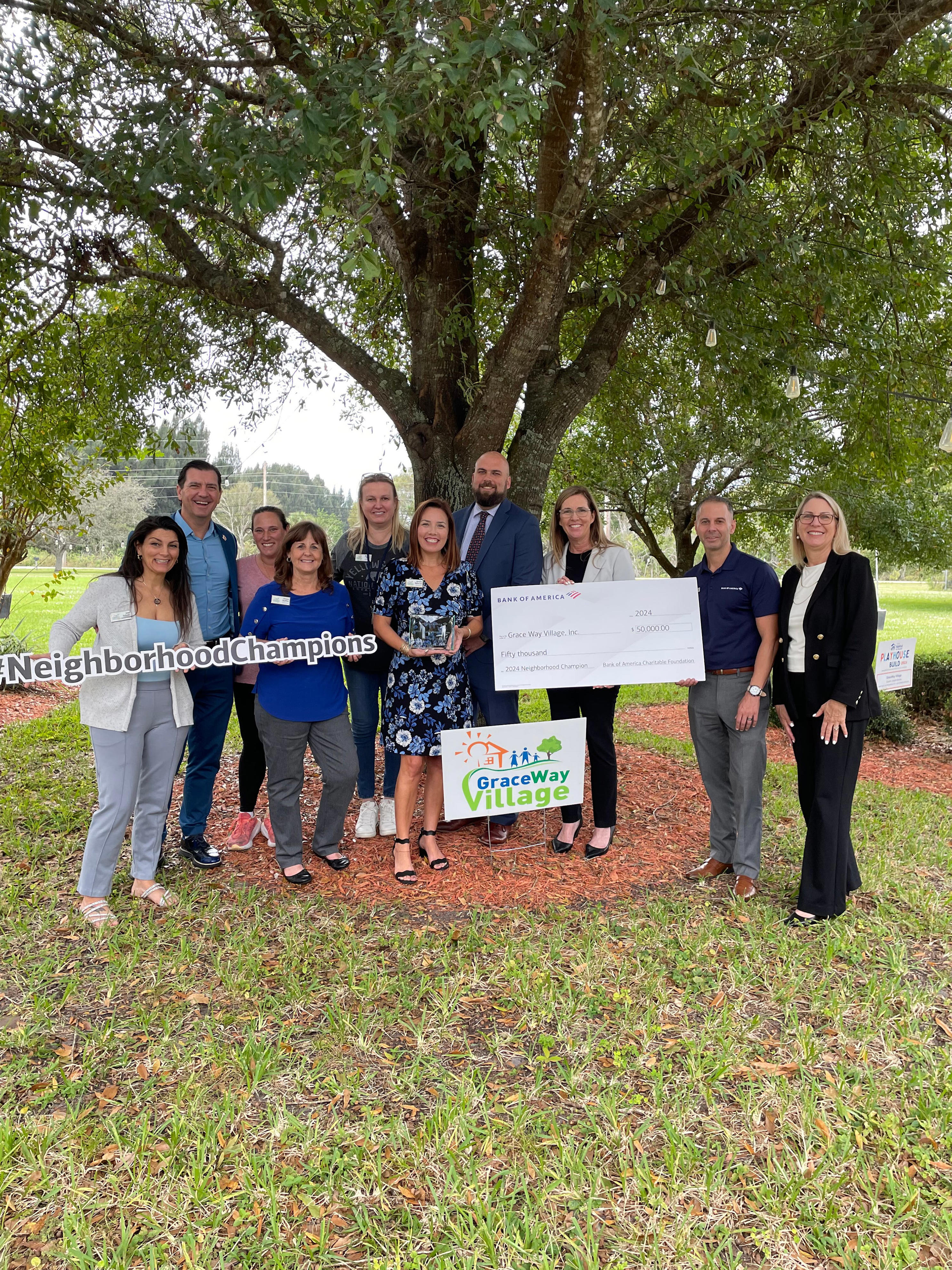 Bank of America awards GraceWay Village with 'Neighborhood Champion ...