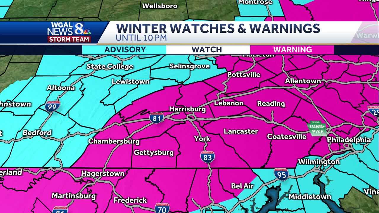 Winter storm warning Sunday