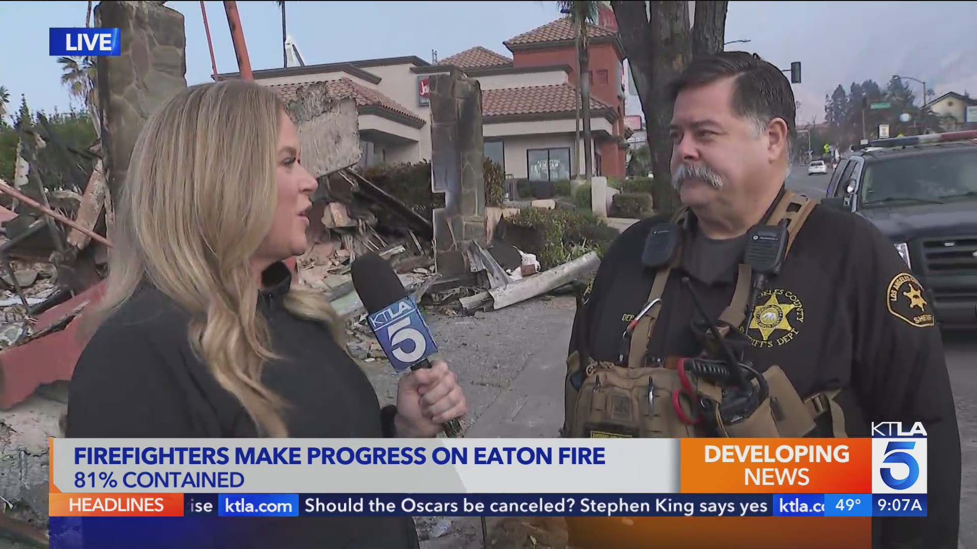 Firefighters making considerable progress on Eaton Fire