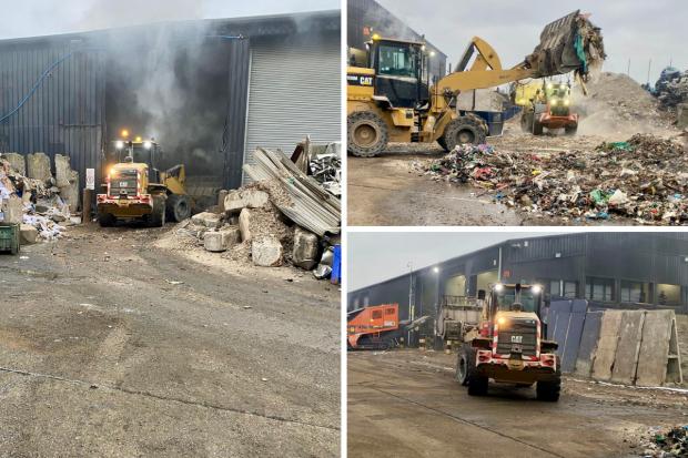 In pictures: Firefighters on the scene of fire at Basildon recycling centre