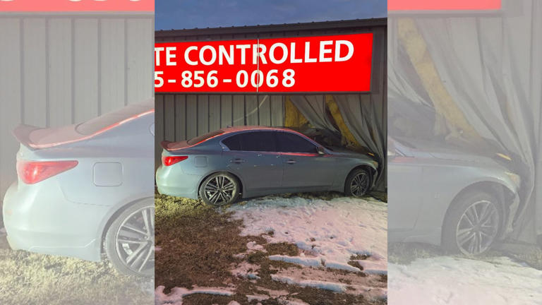 Driver who fell asleep taken to hospital after car goes through ...