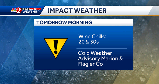 Impact Weather Monday: Cold temperatures expected in Central Florida