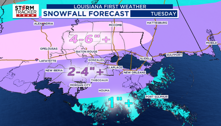 Snow expected in Louisiana next week: What to know about the winter storm