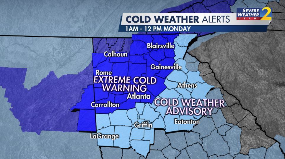 Extreme cold warning in effect