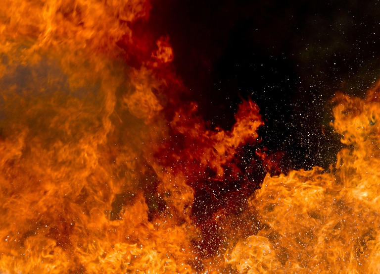 Fire engulfs a cold storage facility in Quezon City