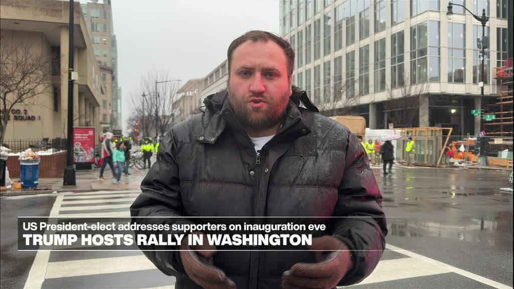 Thousands of Trump supporters in Washington for pre-inauguration rally