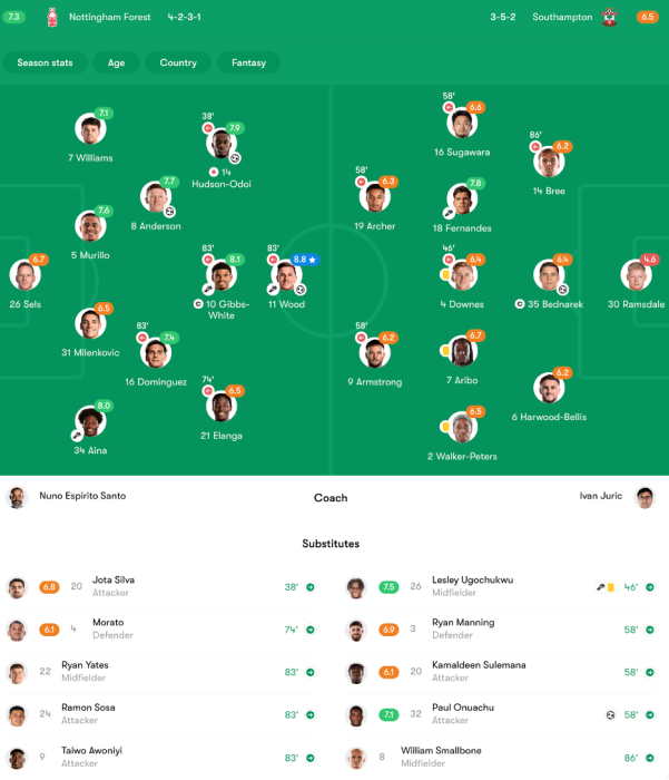 Nottingham Forest 3-2 Southampton: Tricky Trees hold on for big win
