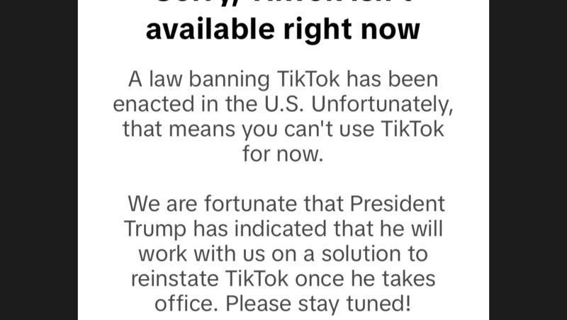 TikTok shuts down, but Trump promises executive order to delay ban
