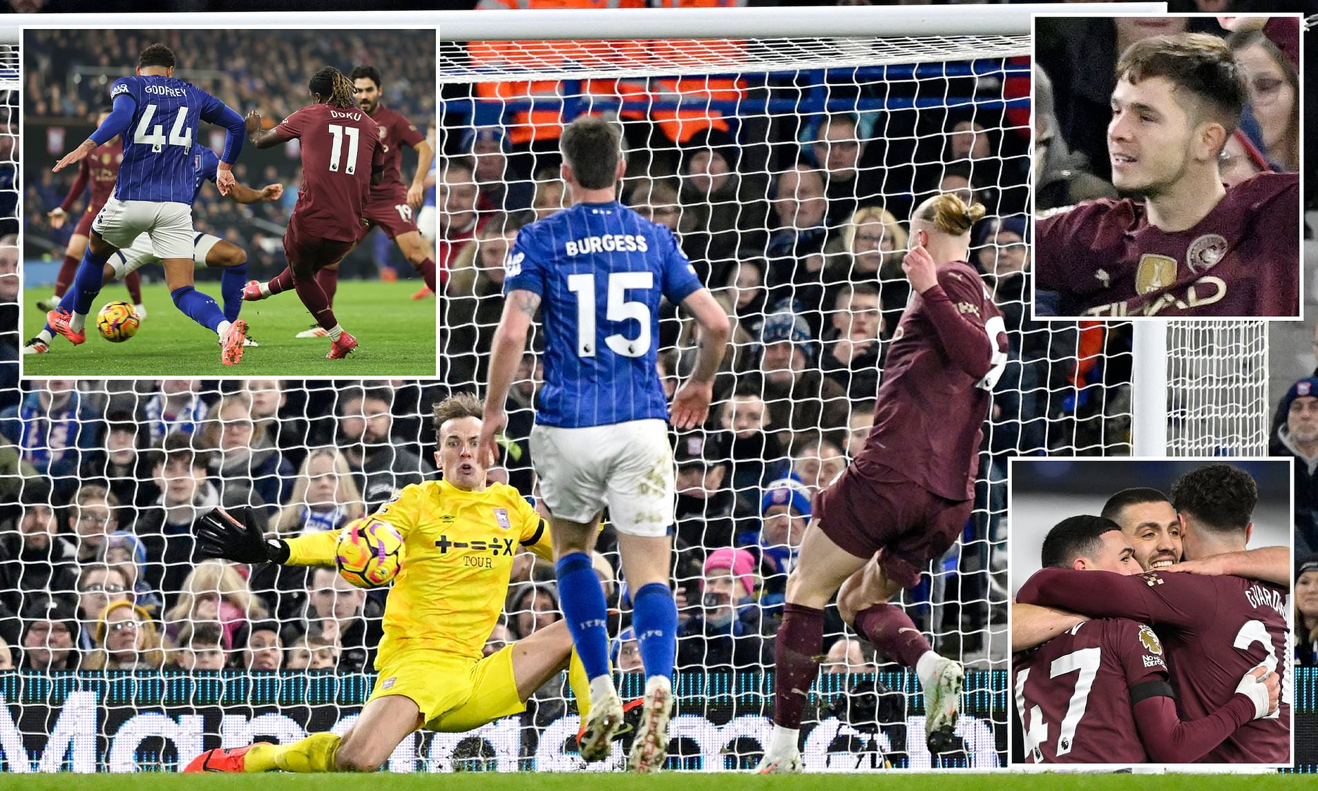 Ipswich Town 0-6 Manchester City: Erling Haaland celebrates landmark ...