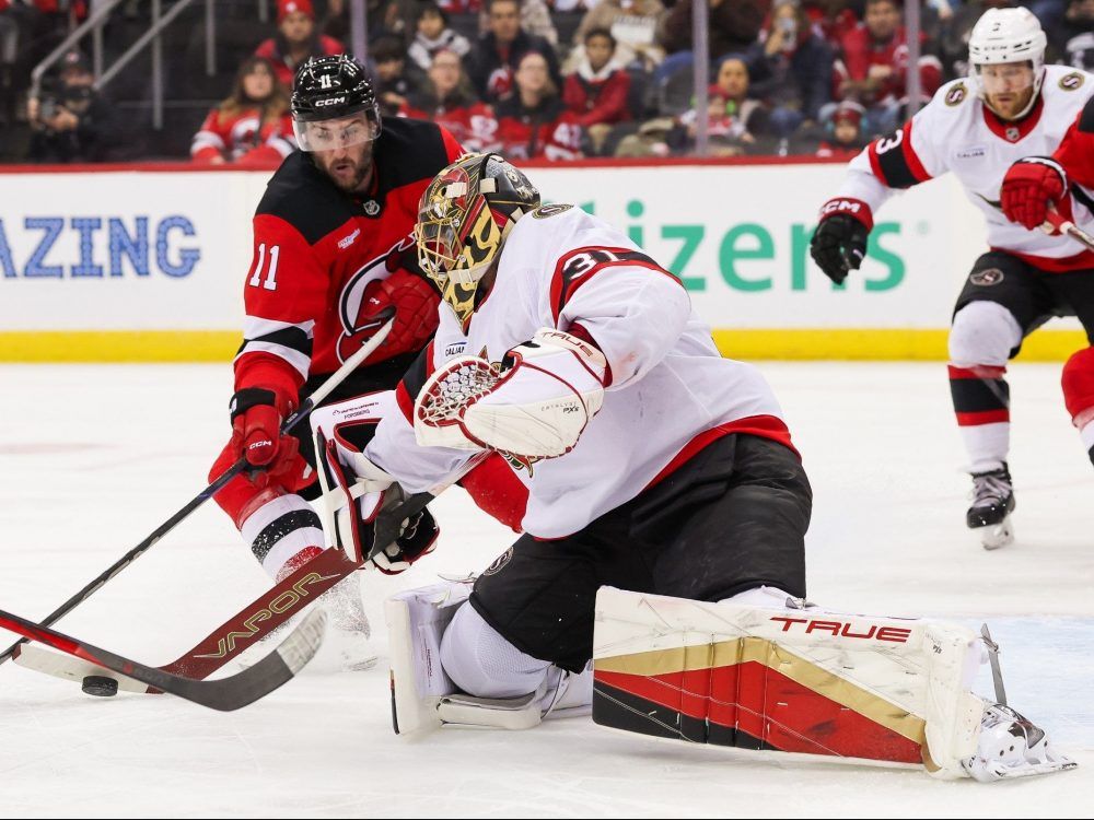 Ottawa Senators lean on goalie Anton Forsberg to defeat Devils