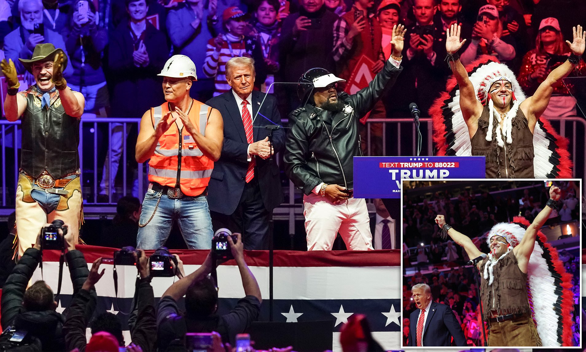 Trump dances with The Village People at pre-inauguration rally in D.C.