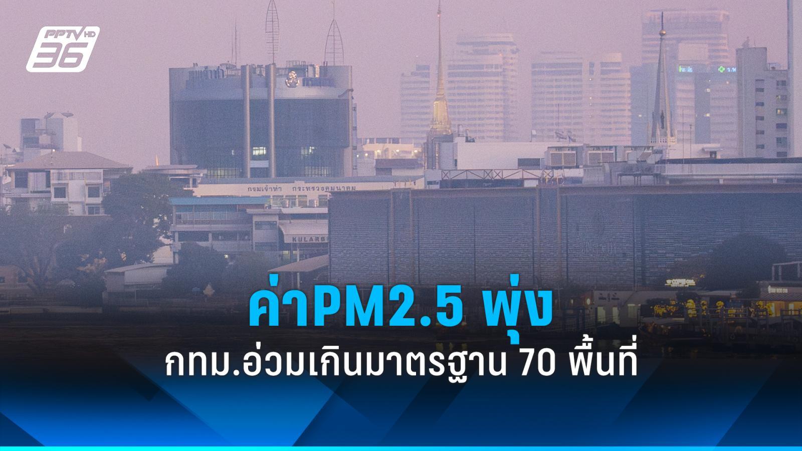 ค่าฝุ่นPM2.5 วันนี้ กทม.อ่วมเกินมาตรฐาน 70 พื้นที่ “หนองแขม” สูงสุด