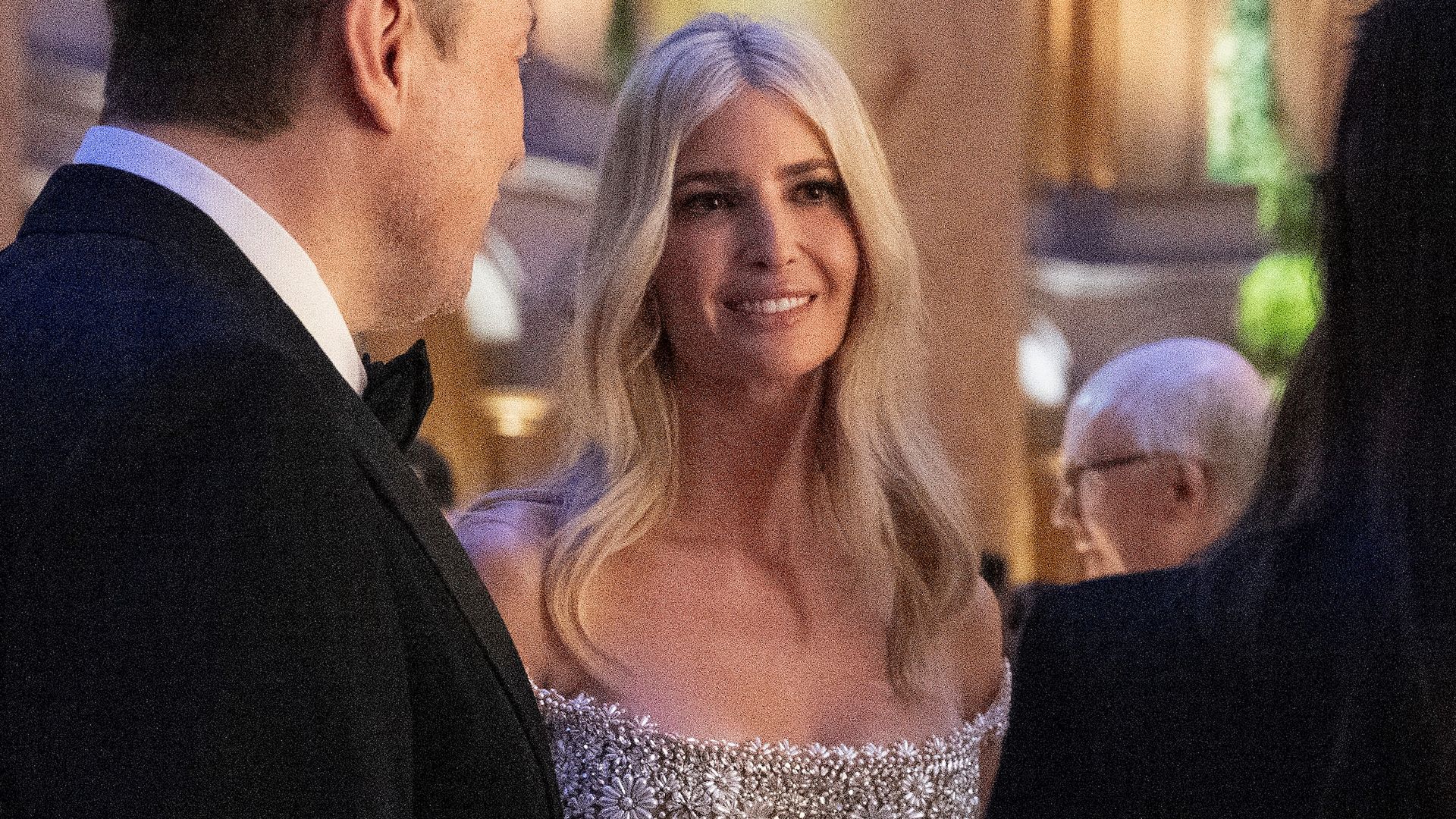 Ivanka Trump dazzles in crystal and pearl embroidered gown on the eve ...