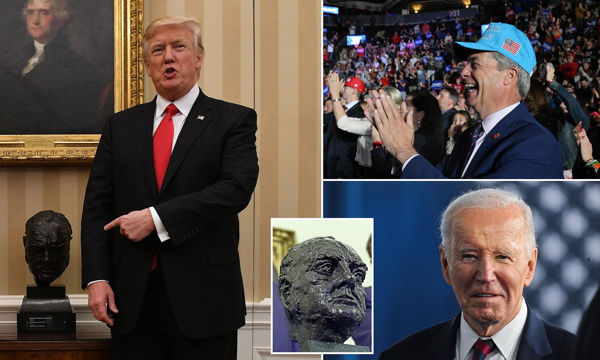 Farage says Trump WILL return Winston Churchill bust to Oval Office