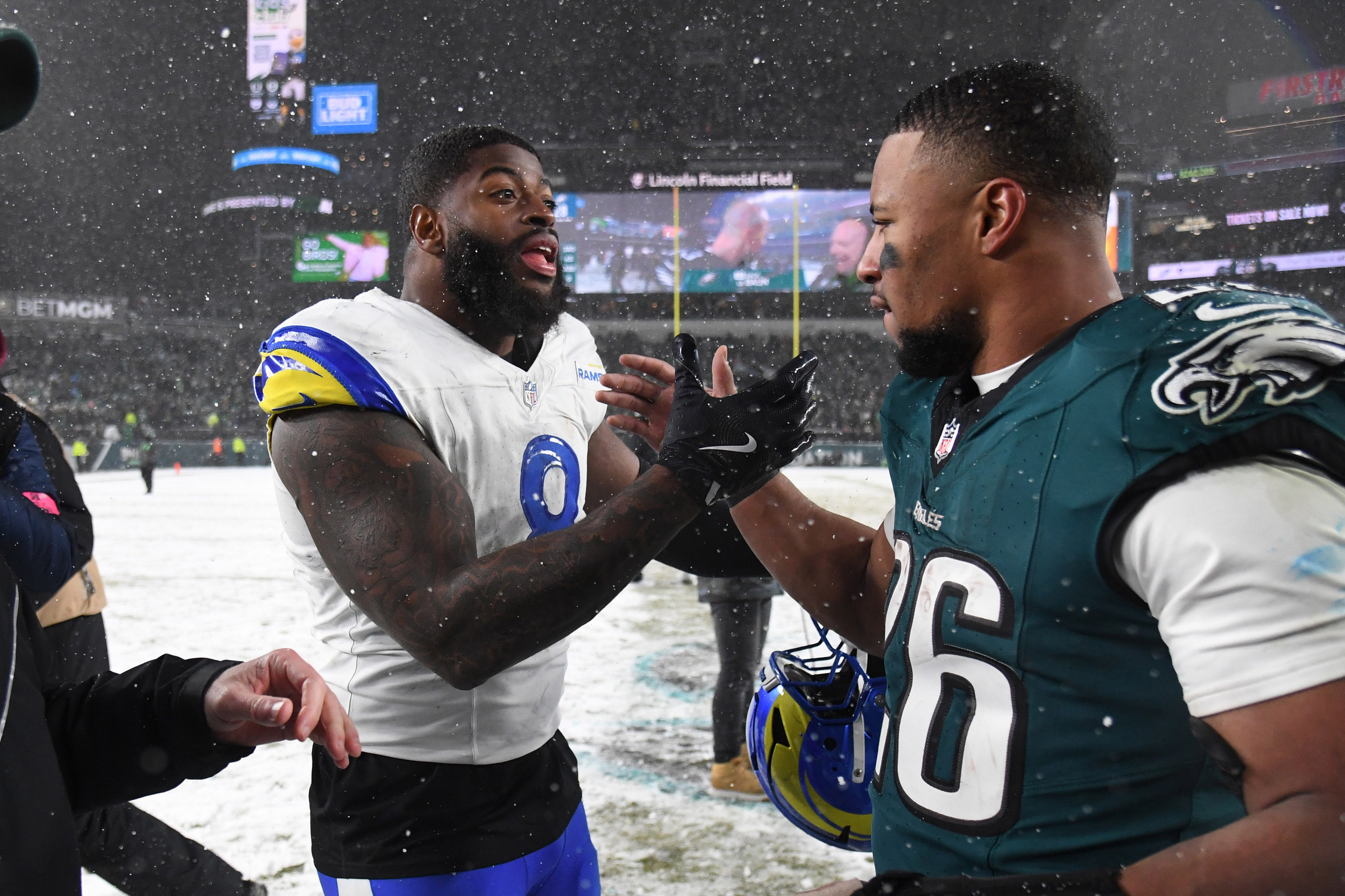 Rams' Jared Verse addresses trash talk with Eagles after divisional ...