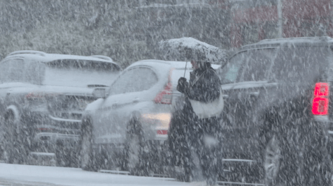 DC residents react as snow falls across DMV