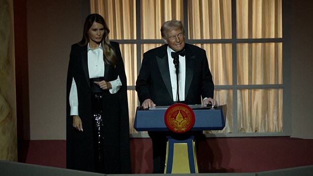 Trump delivers remarks at pre-inauguration dinner with Melania