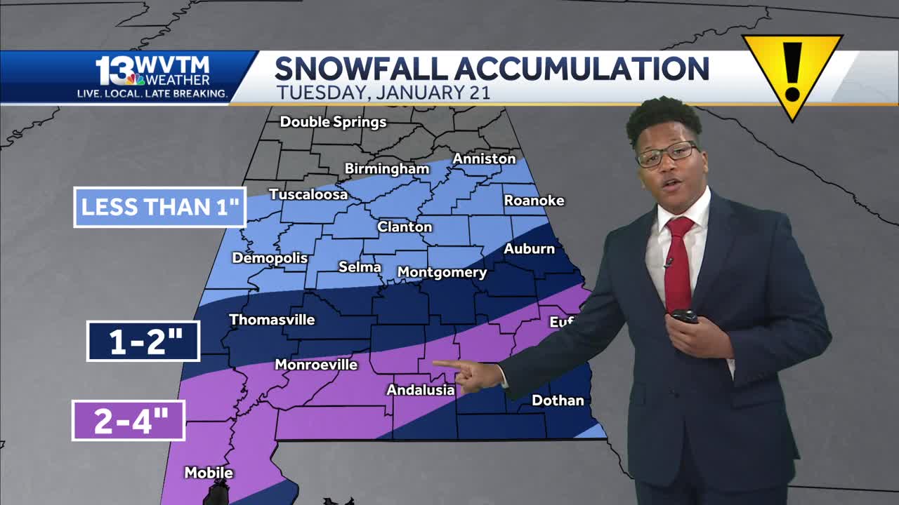 Extreme Cold Warnings & Winter Weather Watches stretch across Alabama ...