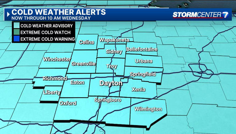 DANGEROUS COLD: Cold Weather Advisory for entire region, below zero ...