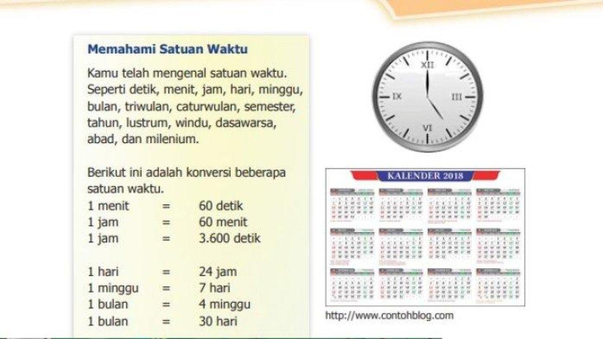 Matematika Kelas 5 Hal 47,Materi Memahami Satuan Waktu dan Cara ...