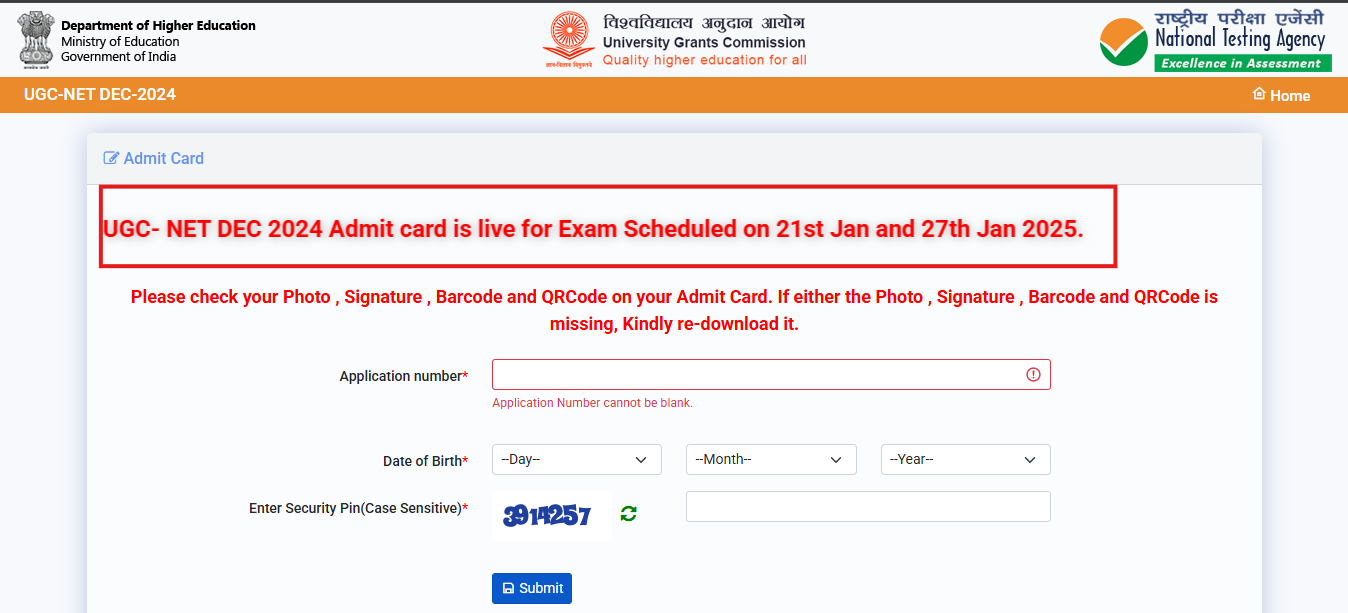 UGC NET admit cards released for January 21 and 27 exams: Direct link ...