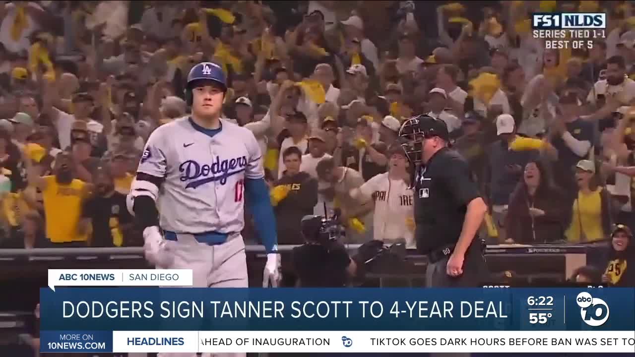 Dodgers sign Tanner Scott to 4-year deal