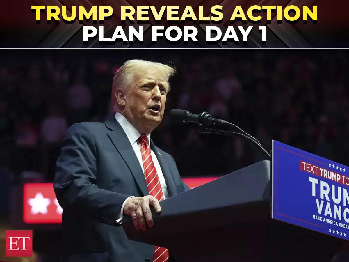 Trump reveals action plan for Day 1 in office to end 'four long years ...