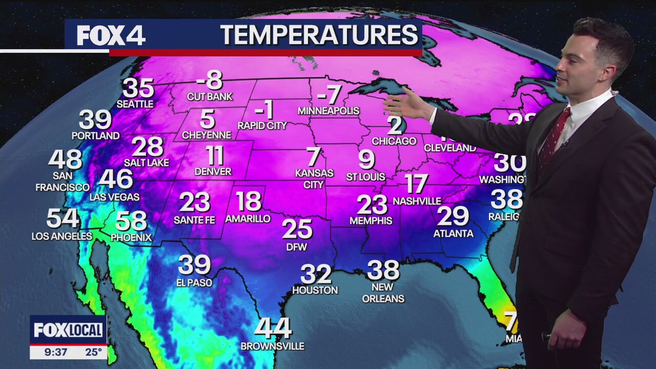 Dallas Weather: Freezing temperatures in Texas