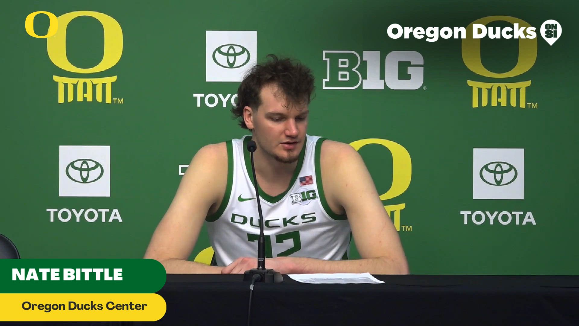 Oregon Ducks' Nate Bittle: "I Didn't Get Myself in the Paint Together."