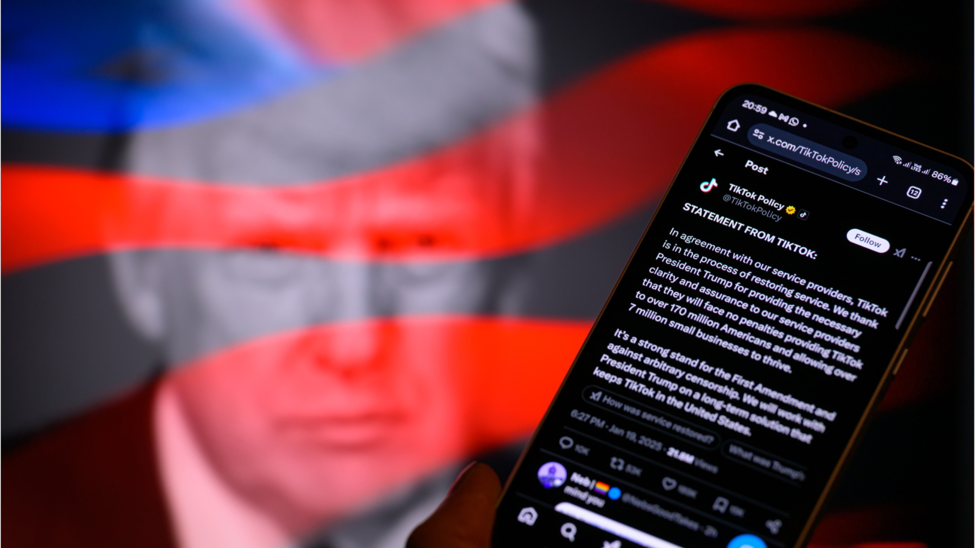 TikTok Returns in U.S. After Brief Shutdown, Trump Promises Long-Term ...