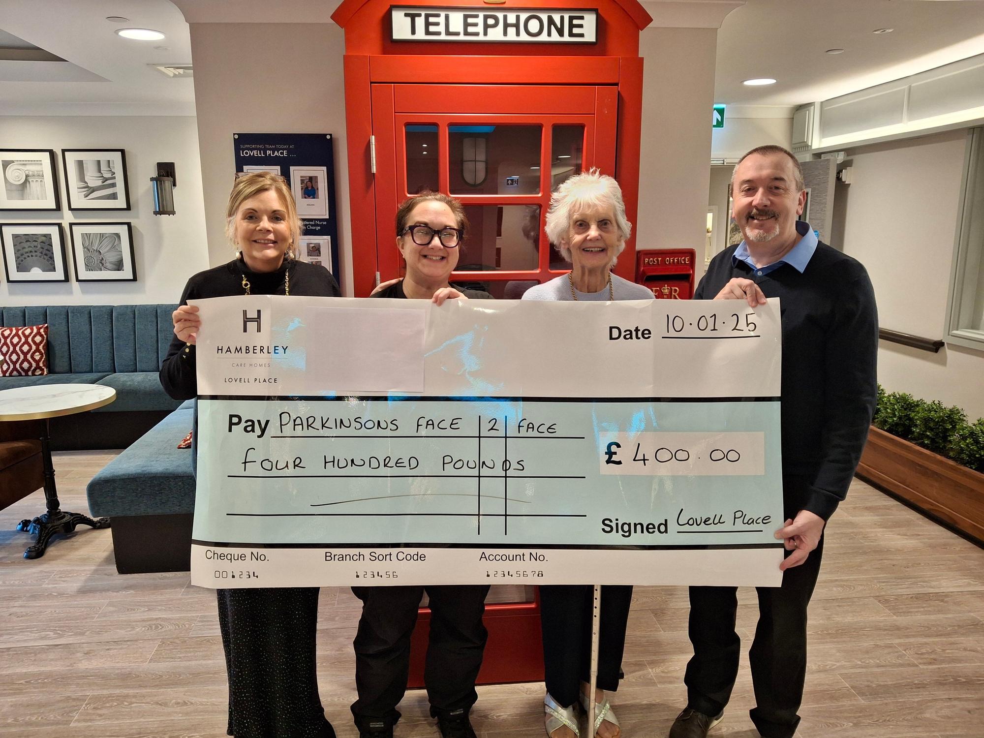 Charity picks up £400 cheque thanks to Bristol care home residents