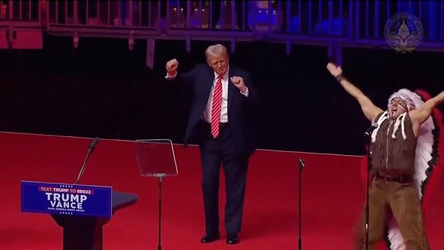 Donald Trump busts out his signature dance moves with live performance ...