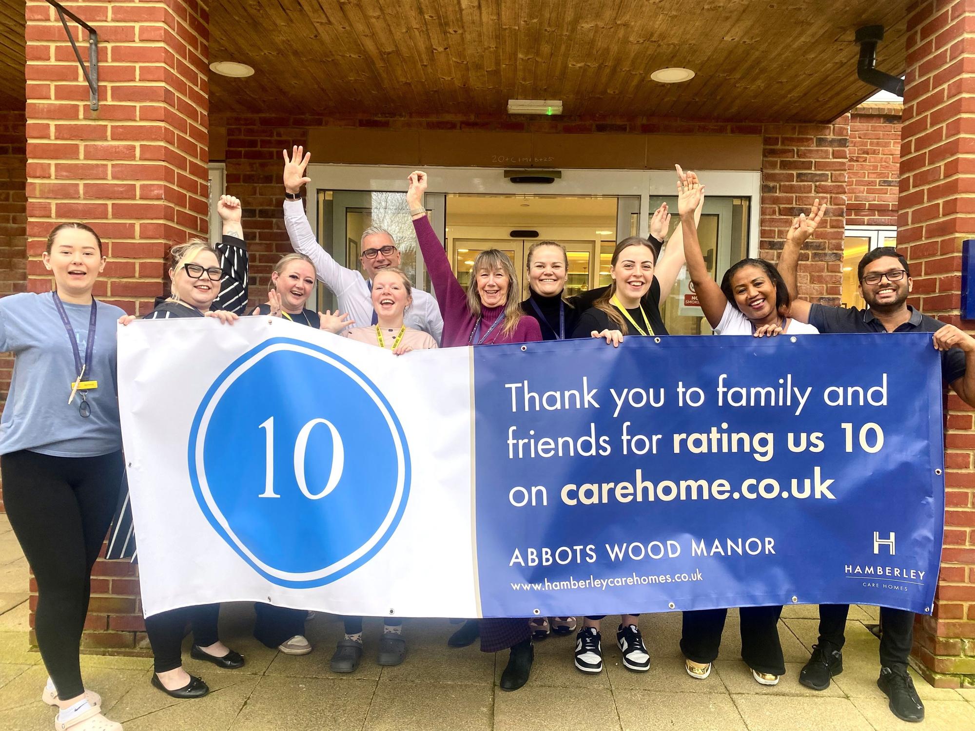 Devoted Hailsham care home team celebrate a 'perfect ten'